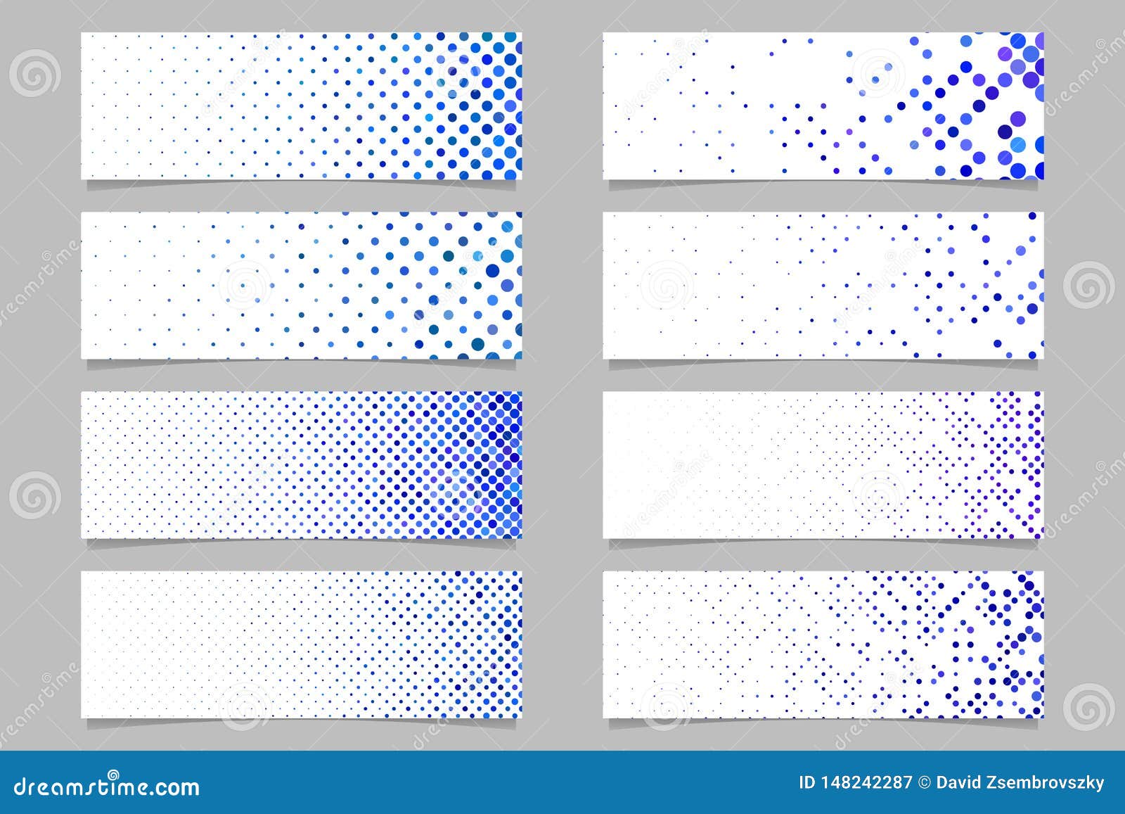 Modern Abstract Dot Pattern Banner Background Template Set Stock Vector ...