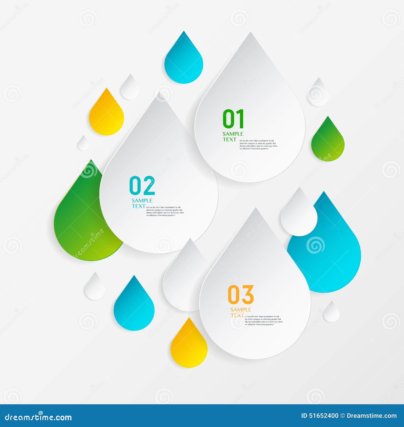 Modern Abstract Drop Concept Infographic Elements Stock Illustration ...