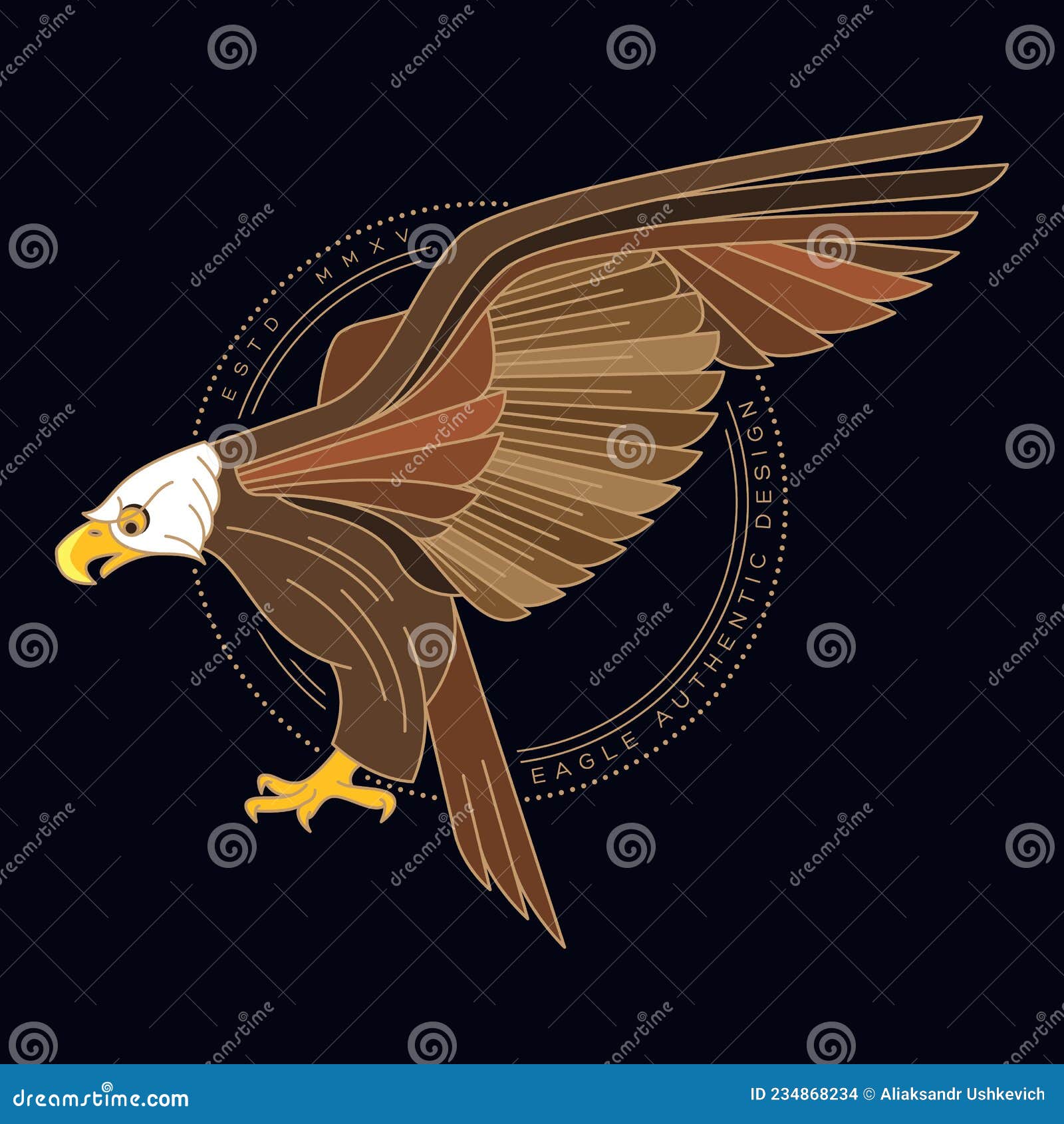 Abstract bird illustration stock vector. Illustration of vintage ...