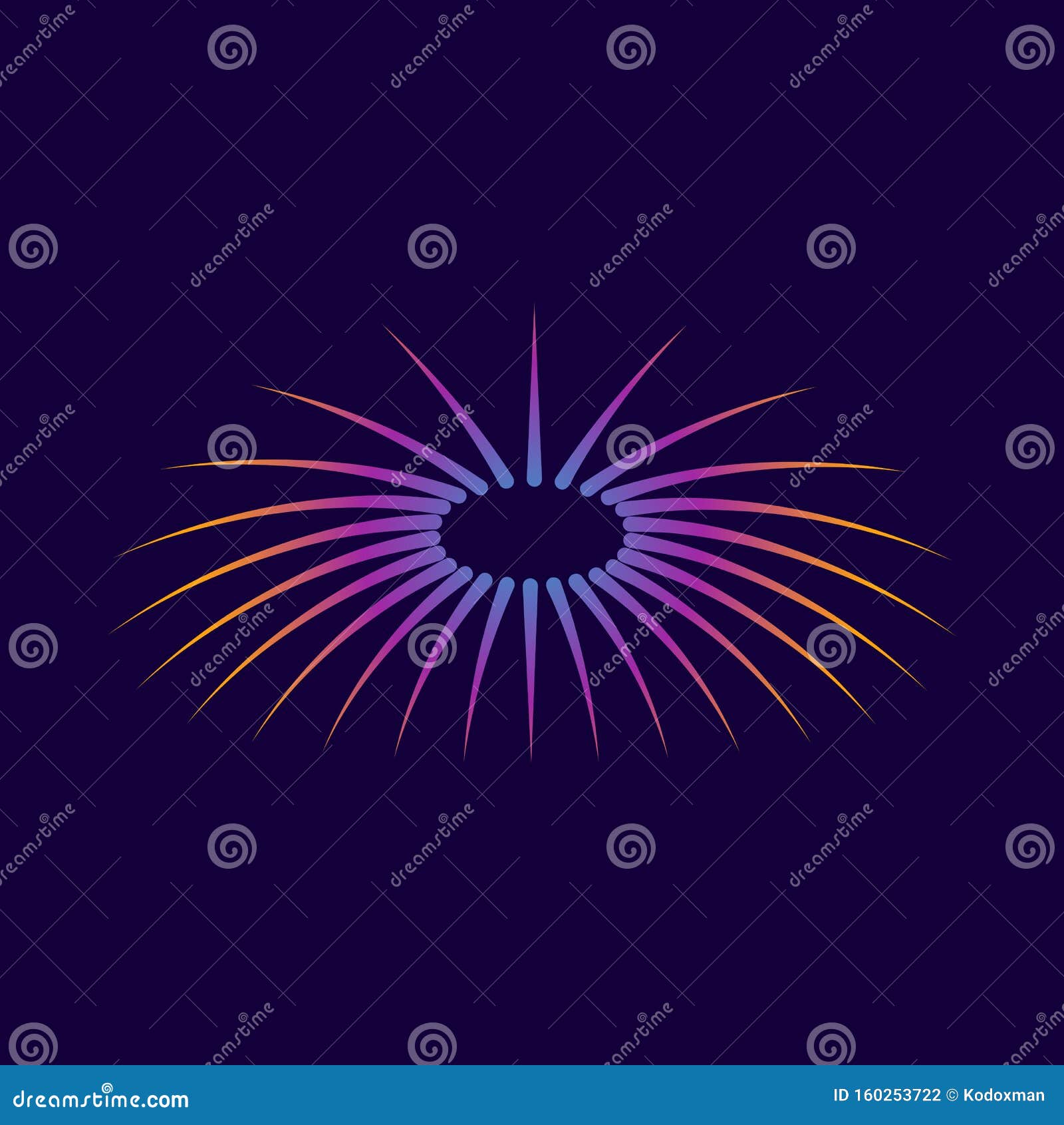 Modern Abstract Firework Spark Light Beam Design Template Stock Vector ...