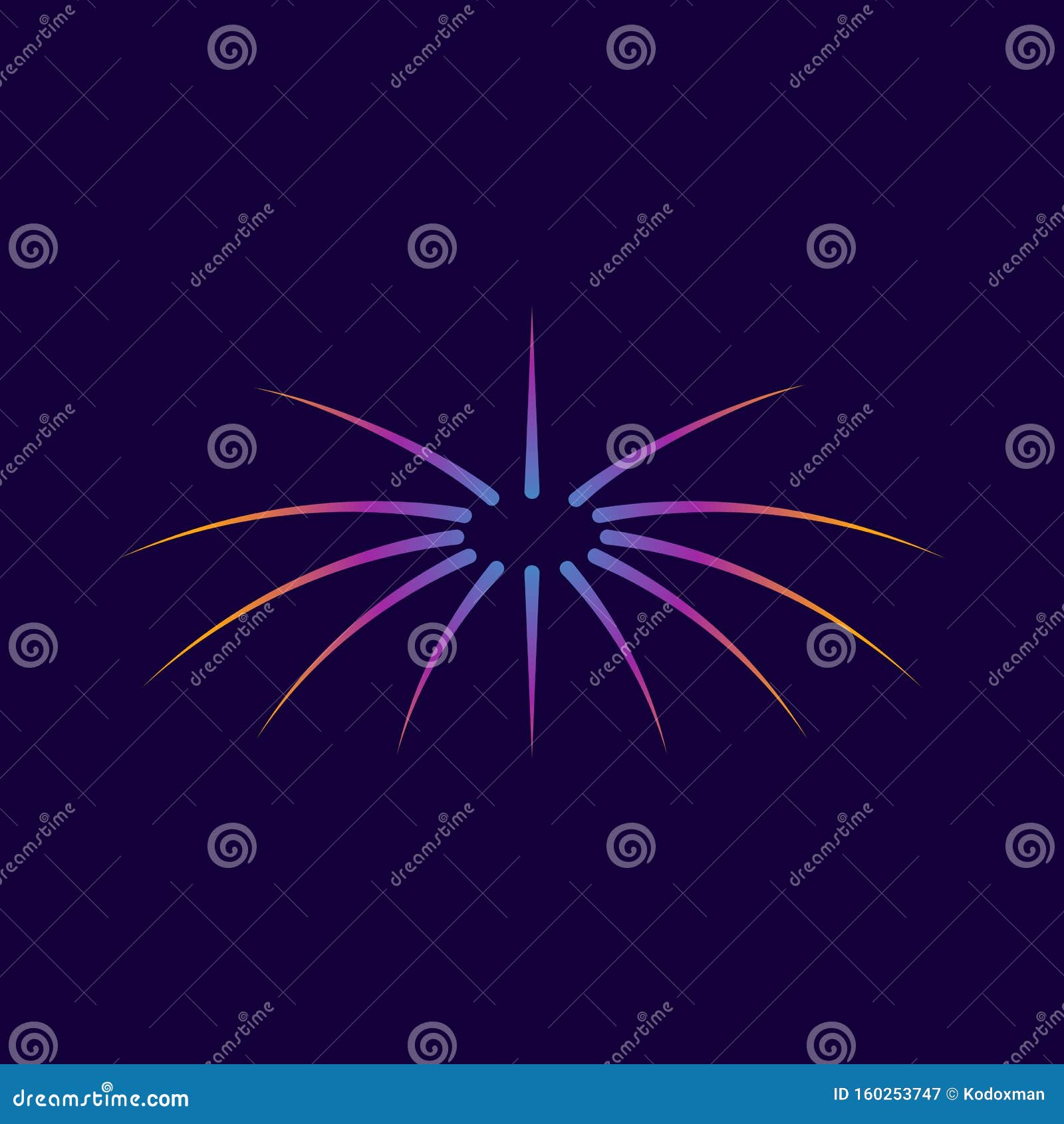 Modern Abstract Firework Spark Light Beam Design Template Stock Vector ...