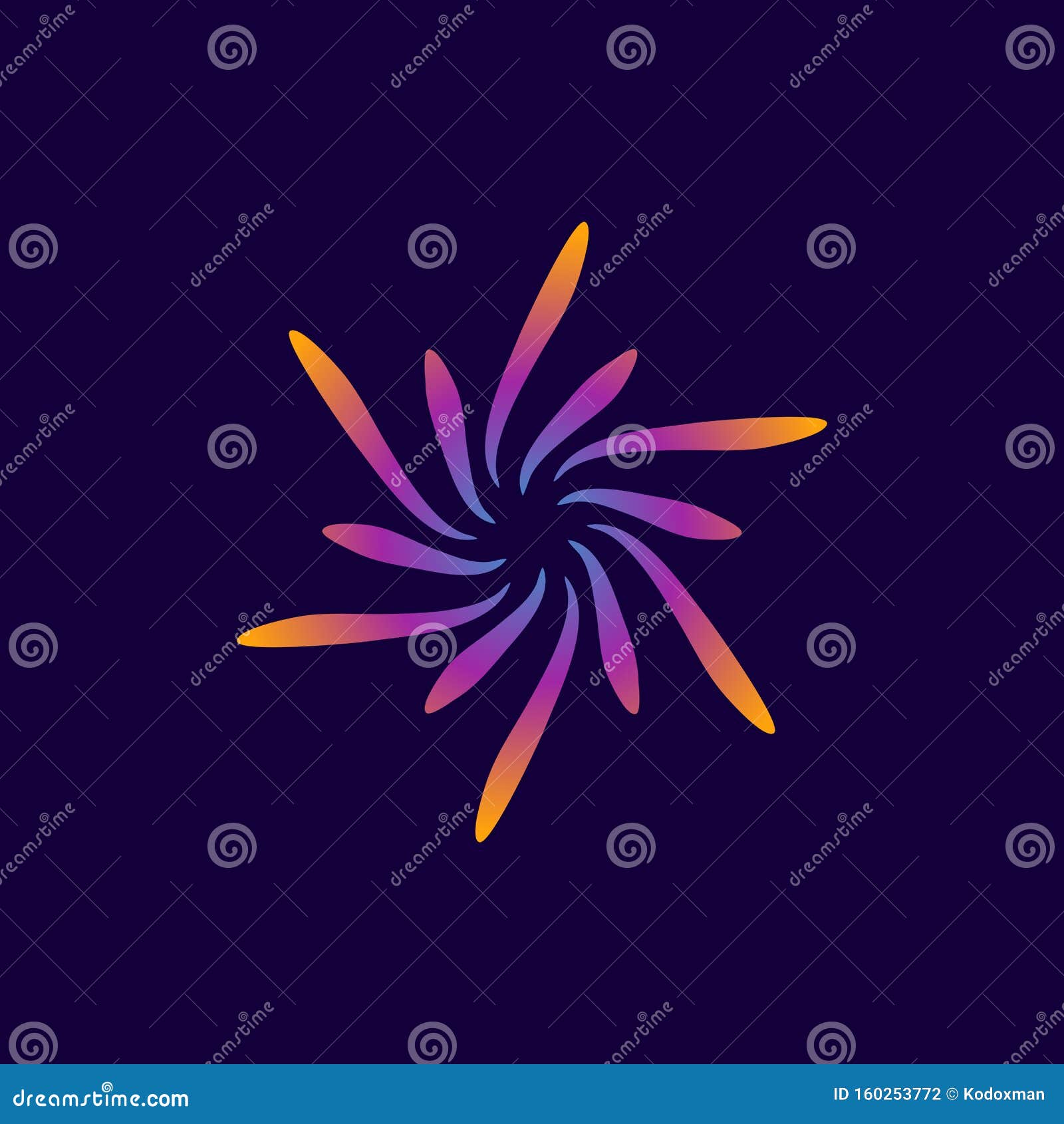 Modern Abstract Firework Spark Light Beam Design Template Stock Vector ...