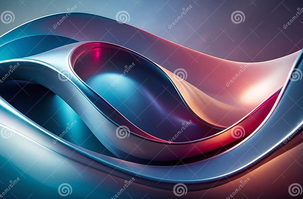 Modern, Abstract Forms with Glossy Finish, Emphasizing Play of Light ...