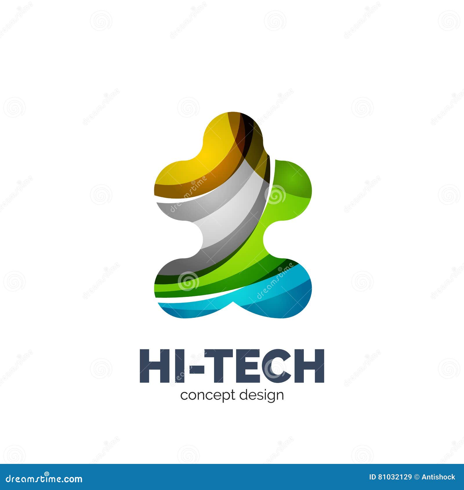 Modern Abstract Futuristic Logo Stock Vector - Illustration of digital ...