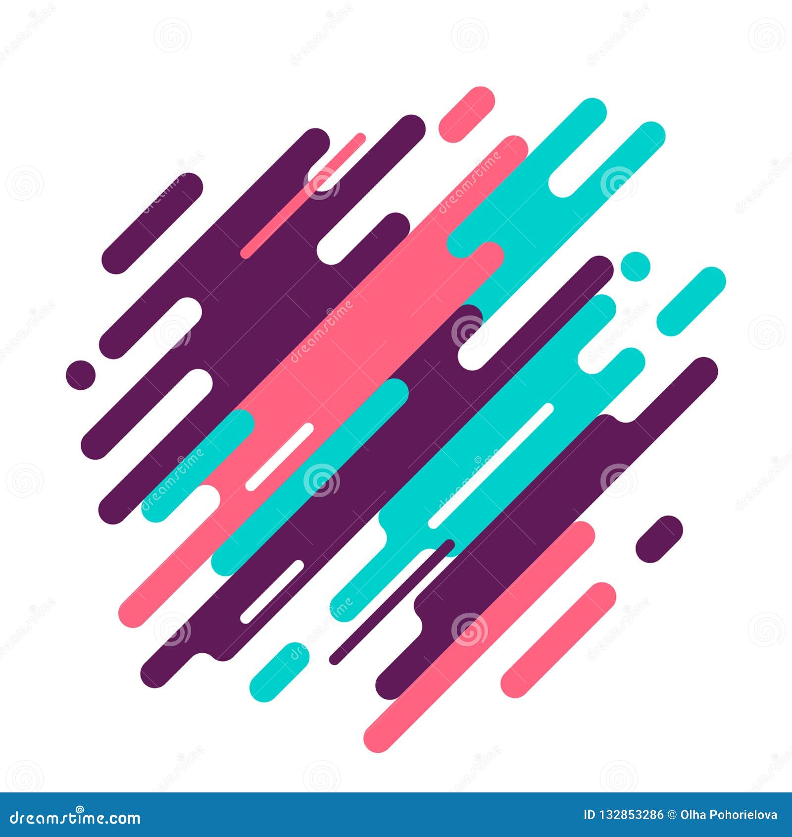 Modern Abstract Geometric Background with Various Rounded Linear ...