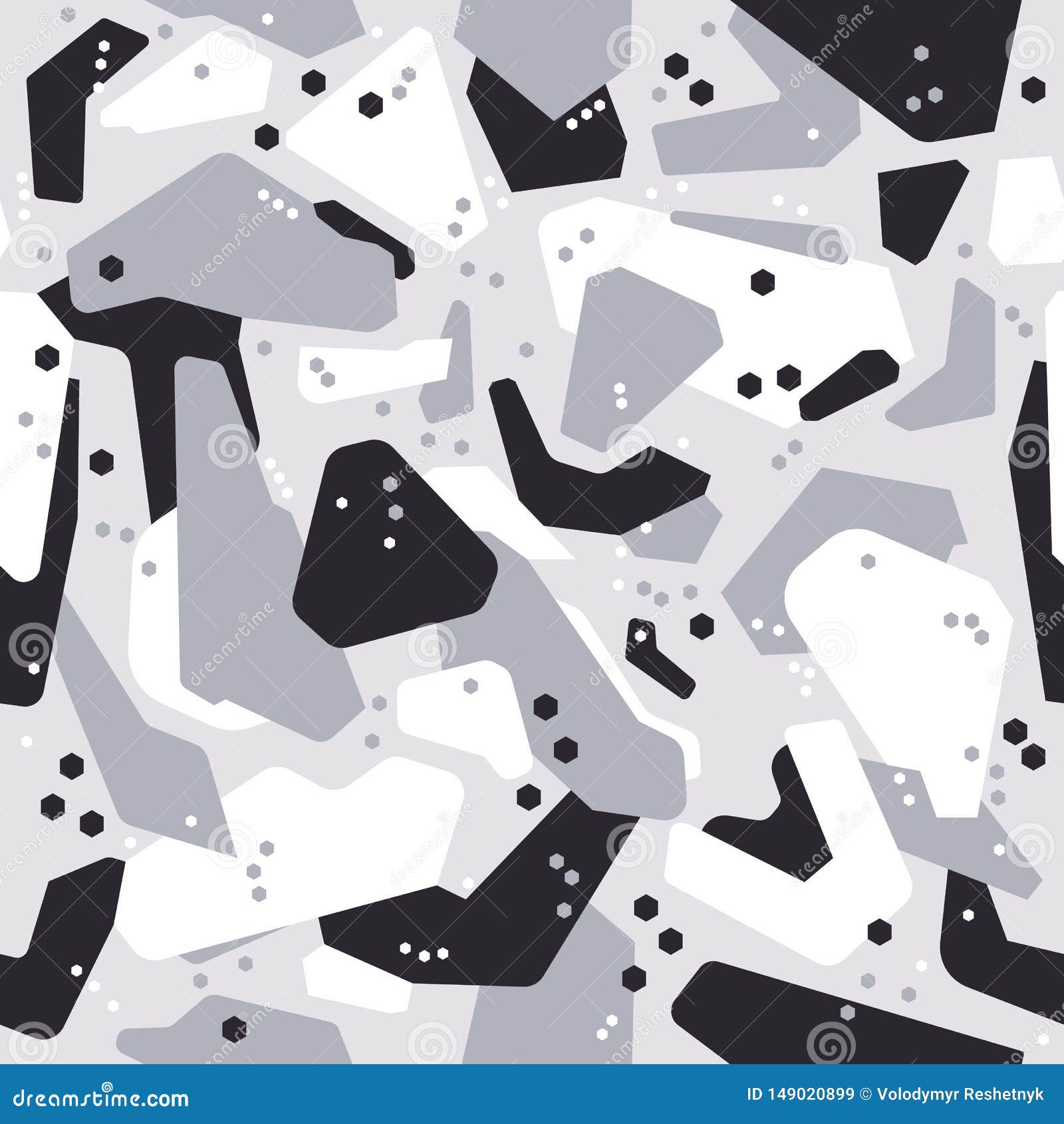 Modern Abstract Geometric Camouflage Seamless Pattern. Camo with ...