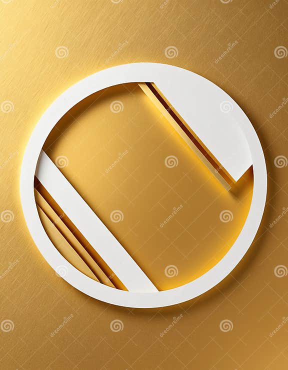 Modern Abstract Geometric Design with Circular and Linear Elements on ...