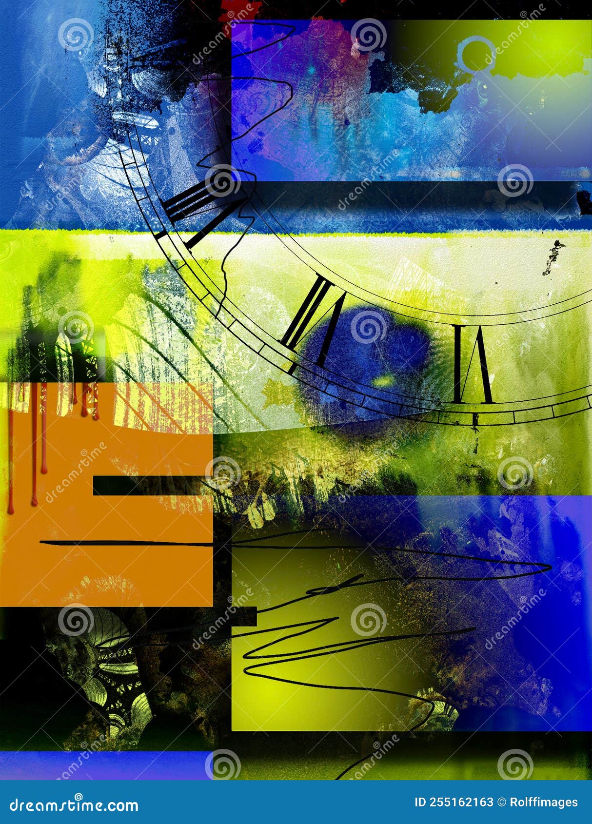Modern Abstract with Geometric Forms Stock Illustration - Illustration ...