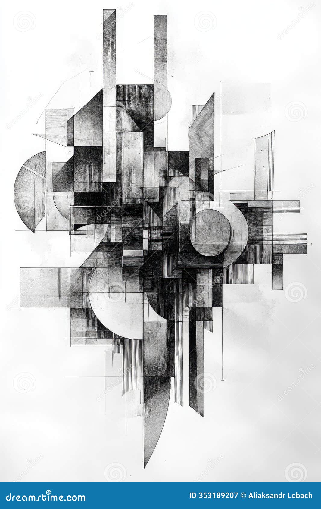 Modern Abstract Geometric Pattern on White Background. Geometric Shapes ...