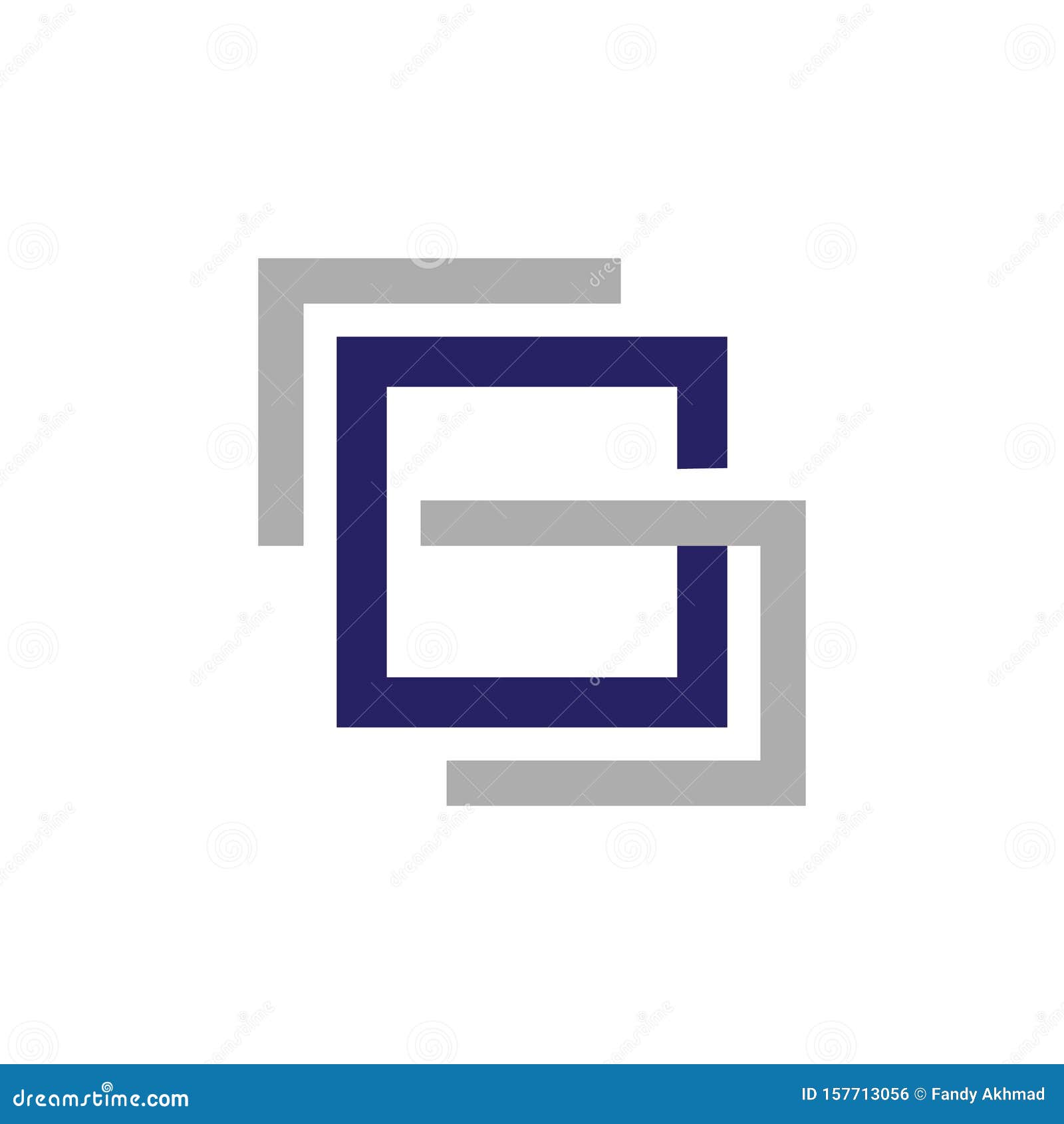 Modern Abstract Geometric Shape Stacked Square Shape Logo Design ...