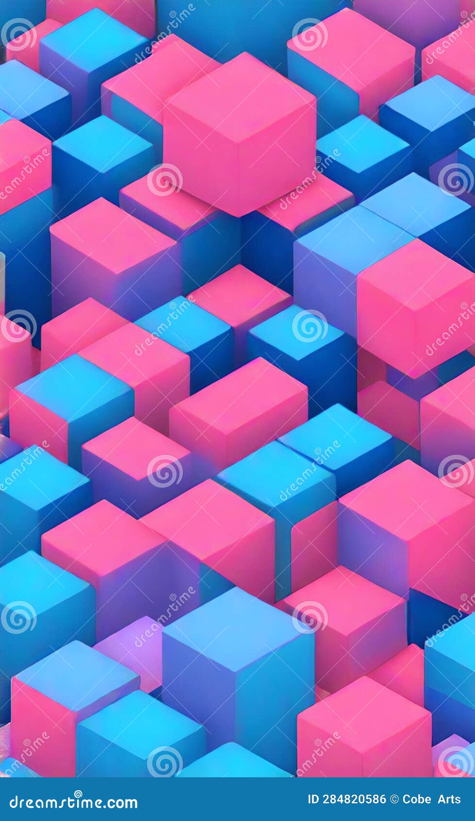 Colorful Three Dimensional Cube Background Texture. a Wall with ...
