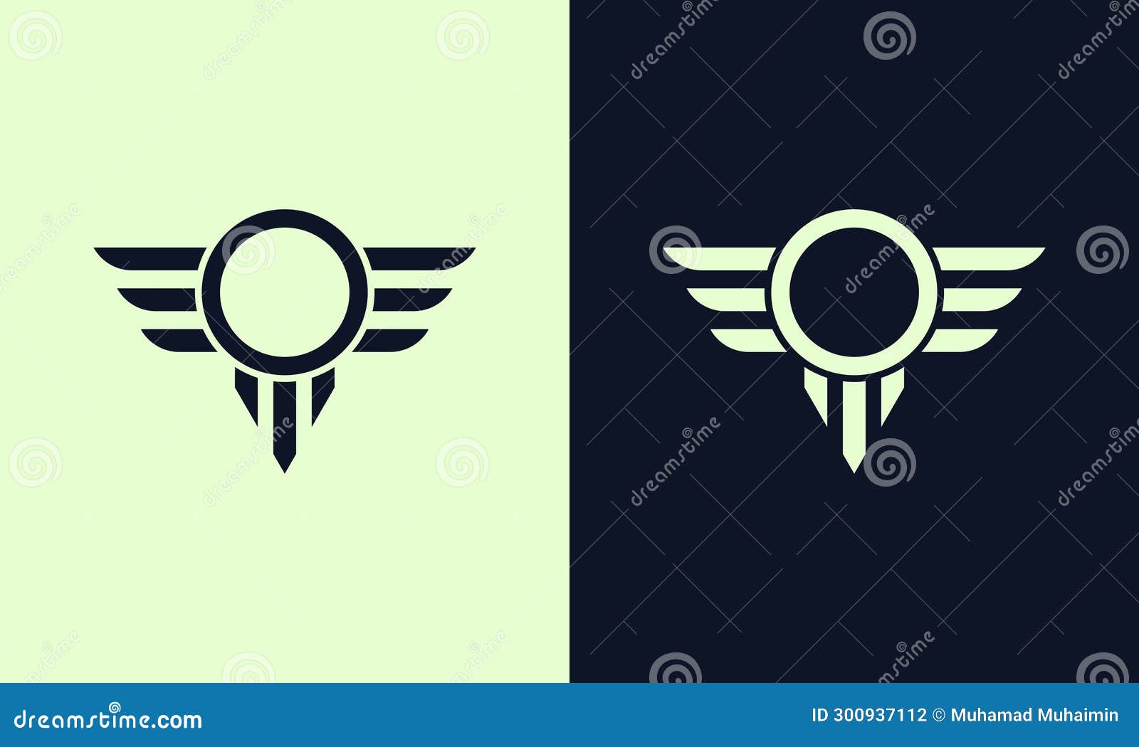 Modern Abstract Geometric Wings Vector Logo Design Stock Vector ...