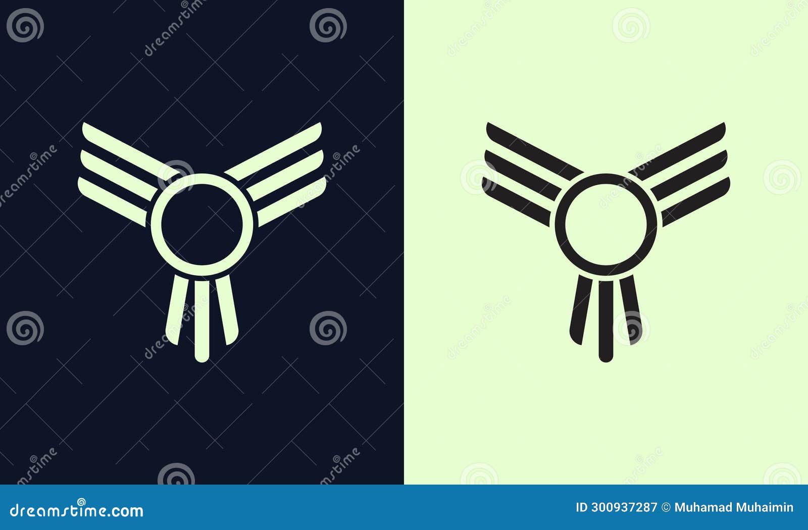 Modern Abstract Geometric Wings Vector Logo Design Stock Vector ...