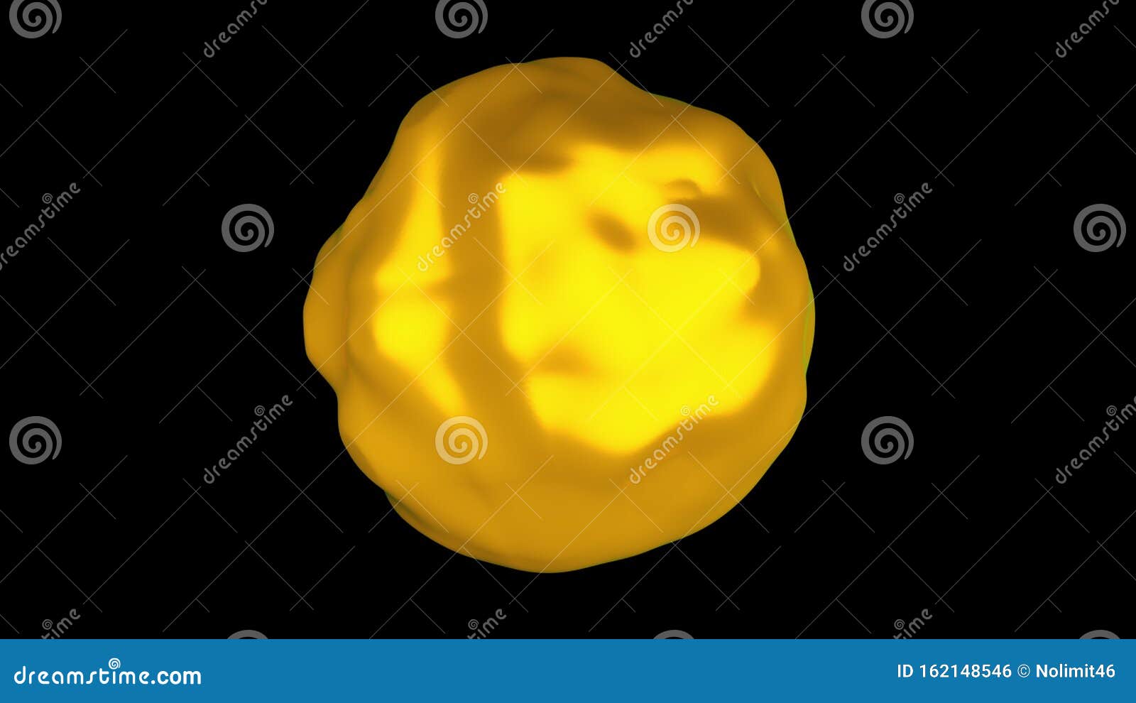 Modern Abstract Golden Sphere with a Bumpy Surface. 3D Rendering ...