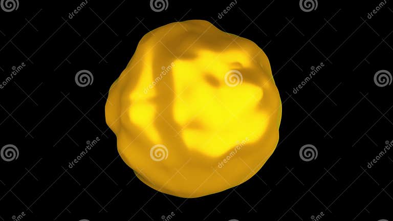 Modern Abstract Golden Sphere with a Bumpy Surface. 3D Rendering ...