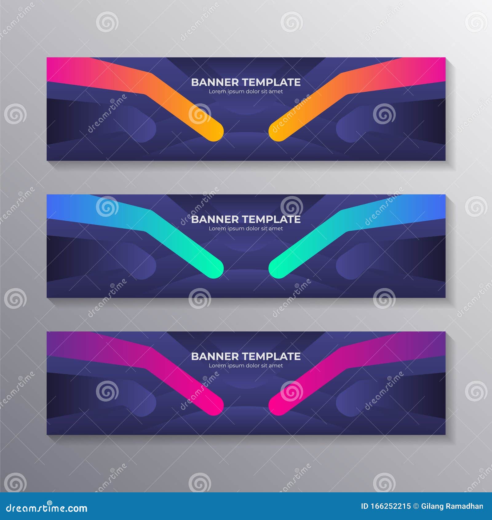 Modern Abstract Gradient Banner Template, Applicable for Banners ...