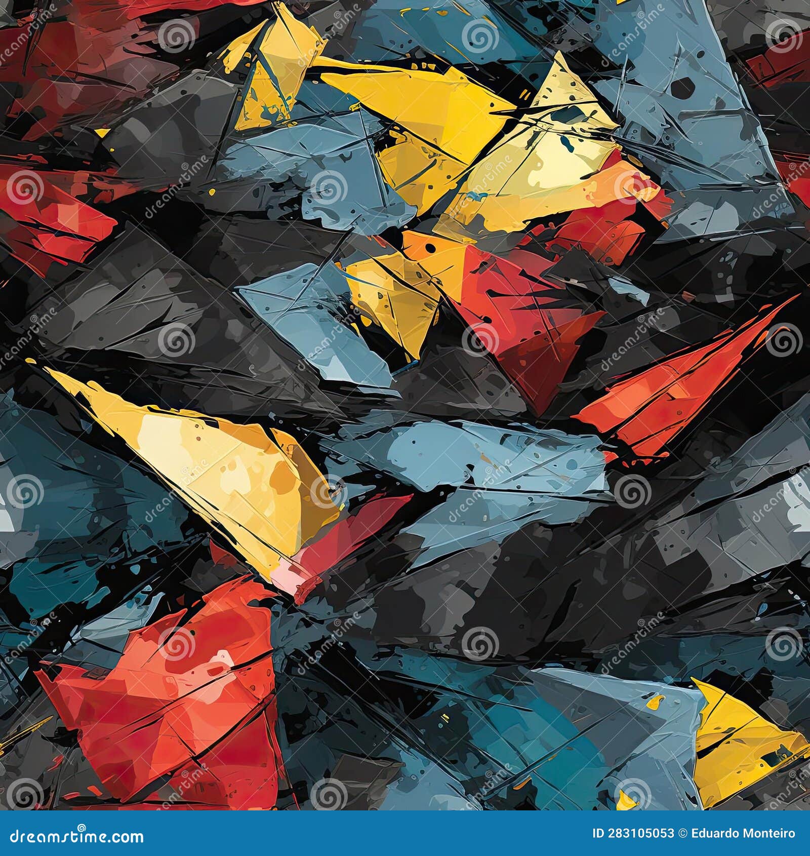 Modern Abstract Graffiti with Multi-color Triangles (tiled) Stock ...