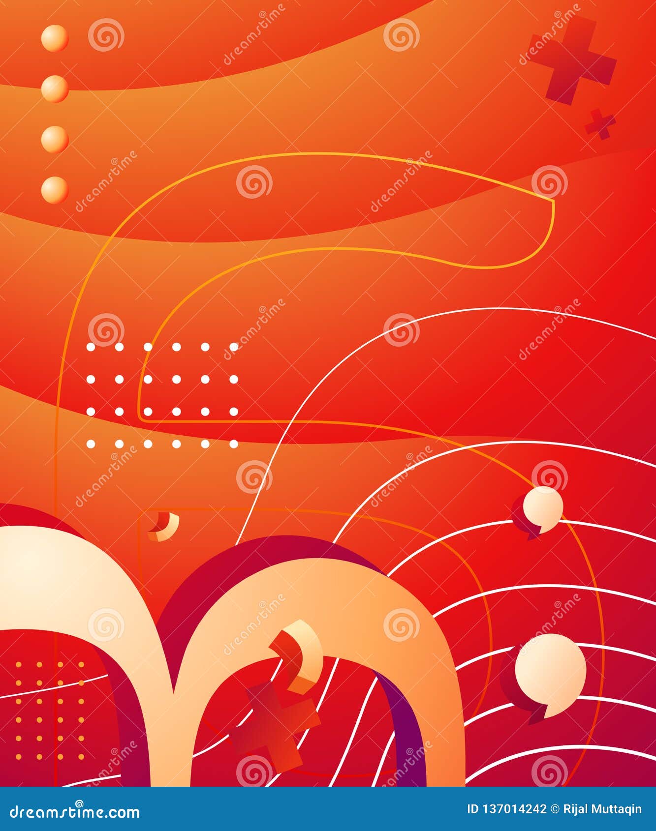 Modern Abstract Graphic Composition with Bright Color Stock Vector ...