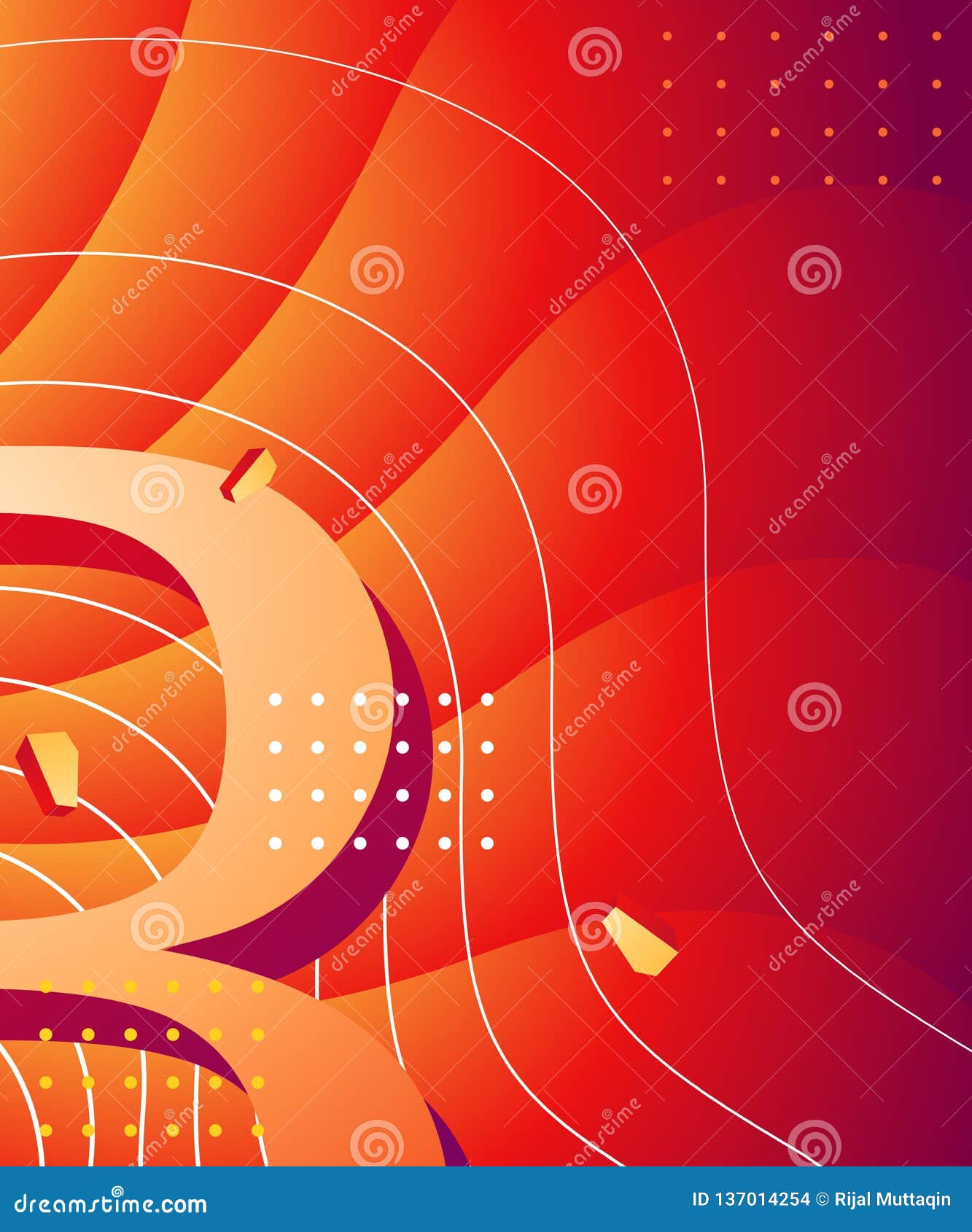 Modern Abstract Graphic Composition with Bright Color Stock Vector ...