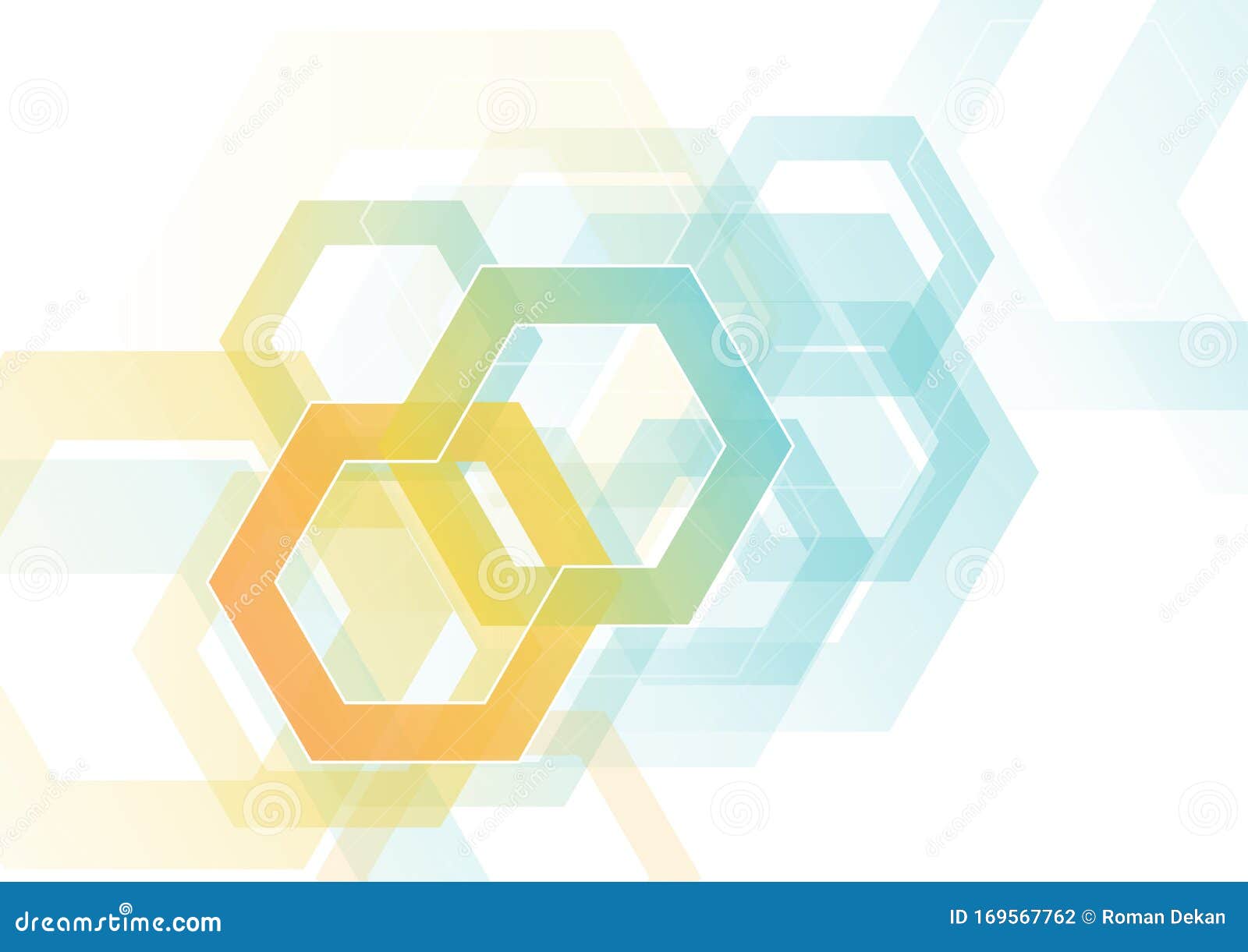 Abstract Hexagonal Background on White Stock Vector - Illustration of ...