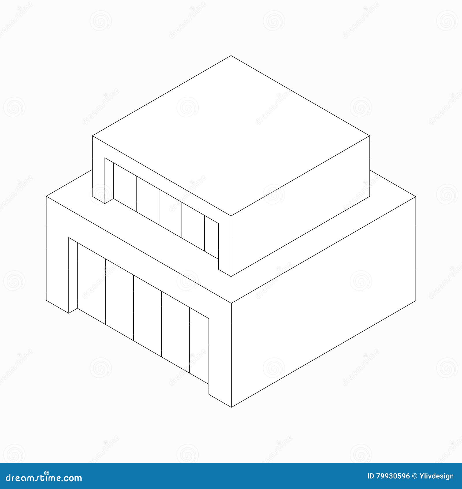Modern Abstract House Icon, Isometric 3d Style Stock Vector ...