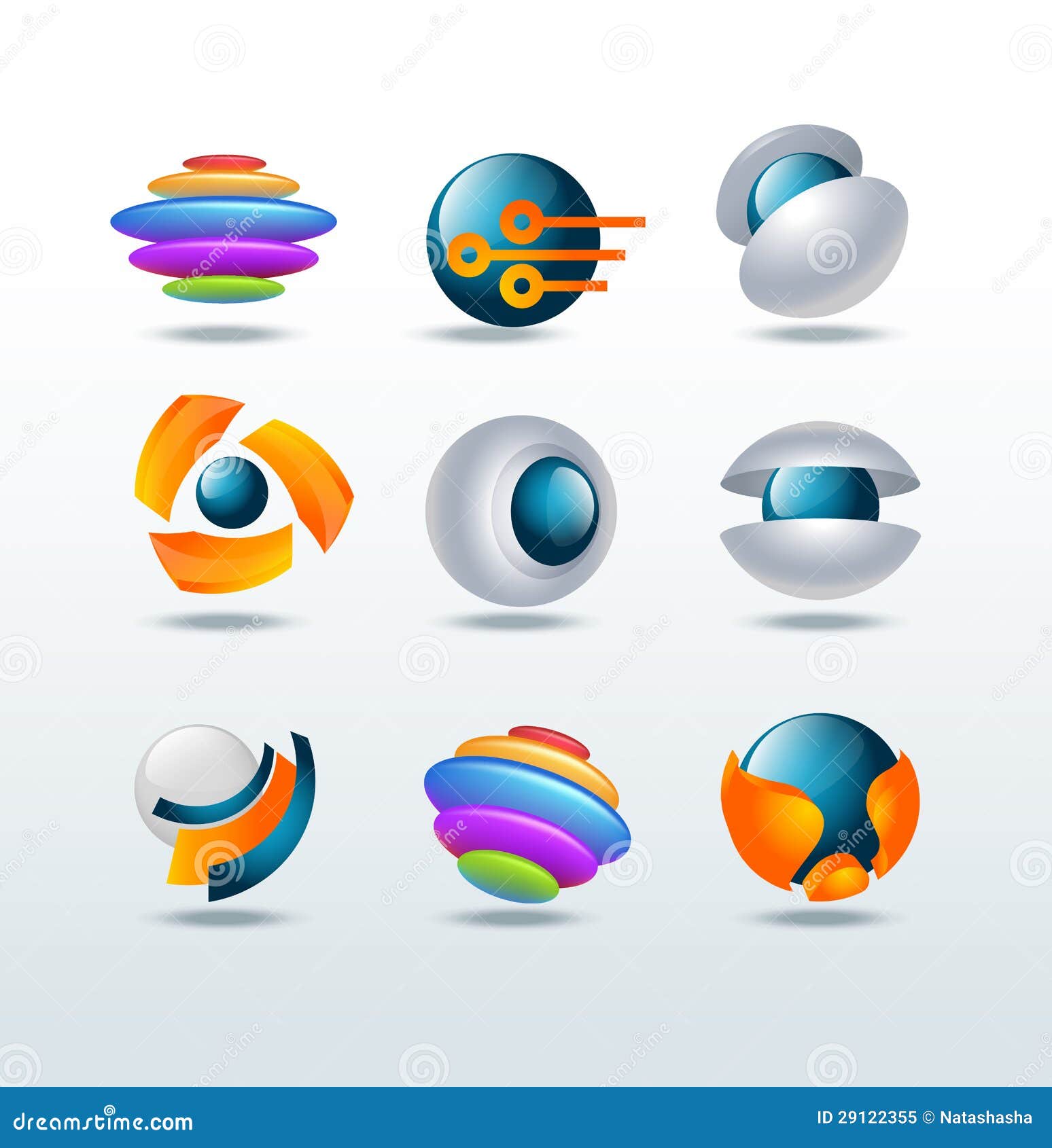 Modern abstract icon set stock vector. Illustration of industry - 29122355