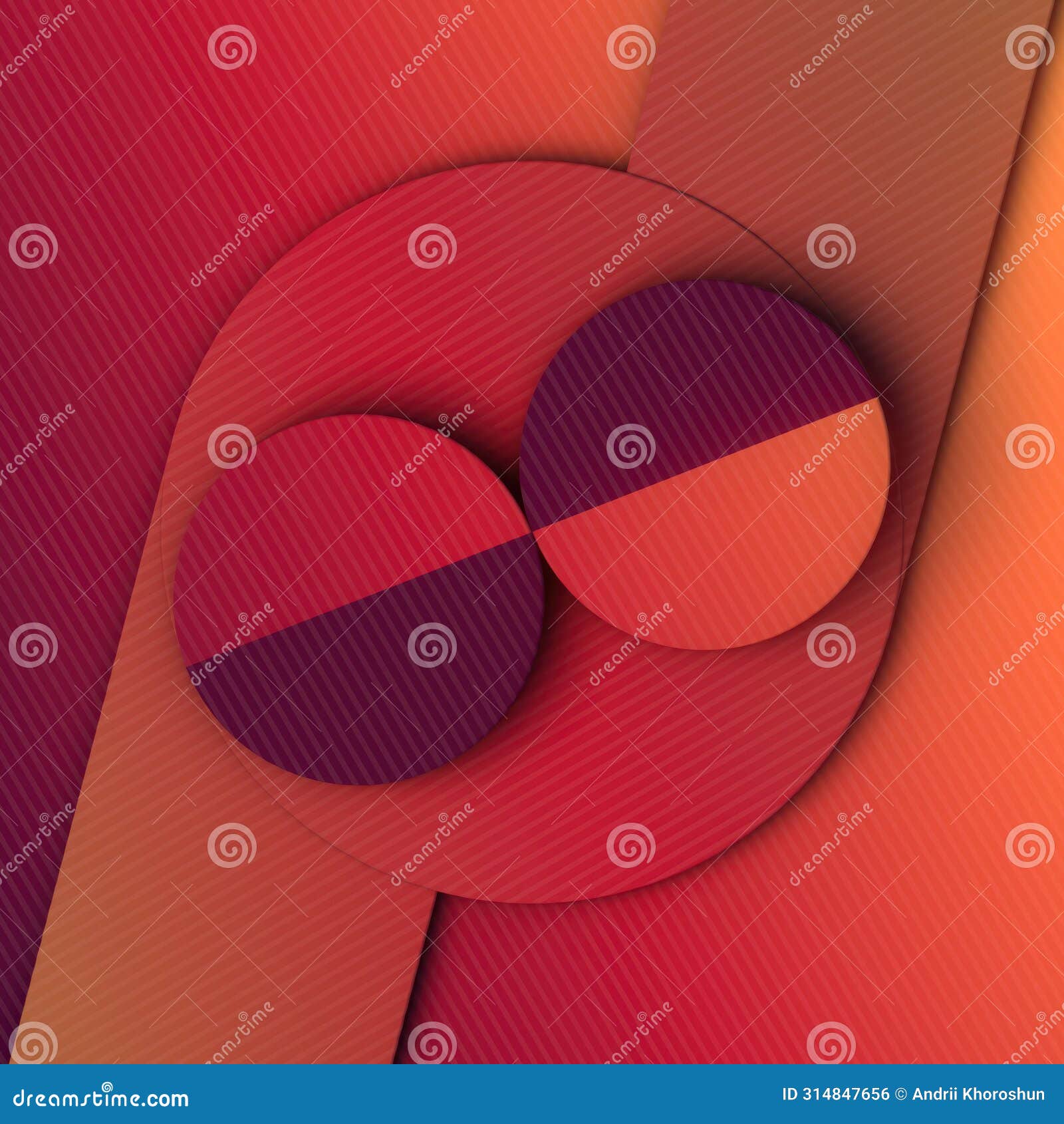 Modern Illustration in a Bright Red-orange Color Palette with a Simple ...