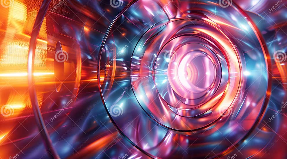 Modern Abstract Image of Colored Curved Light Tubes Stock Photo - Image ...