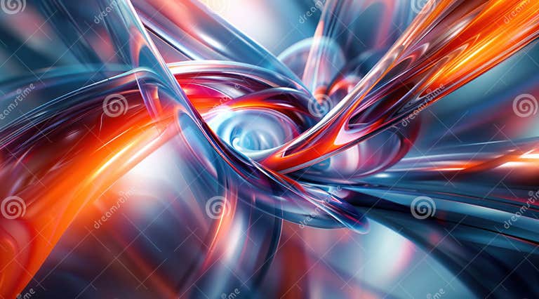 Modern Abstract Image of Colored Curved Light Tubes Stock Image - Image ...