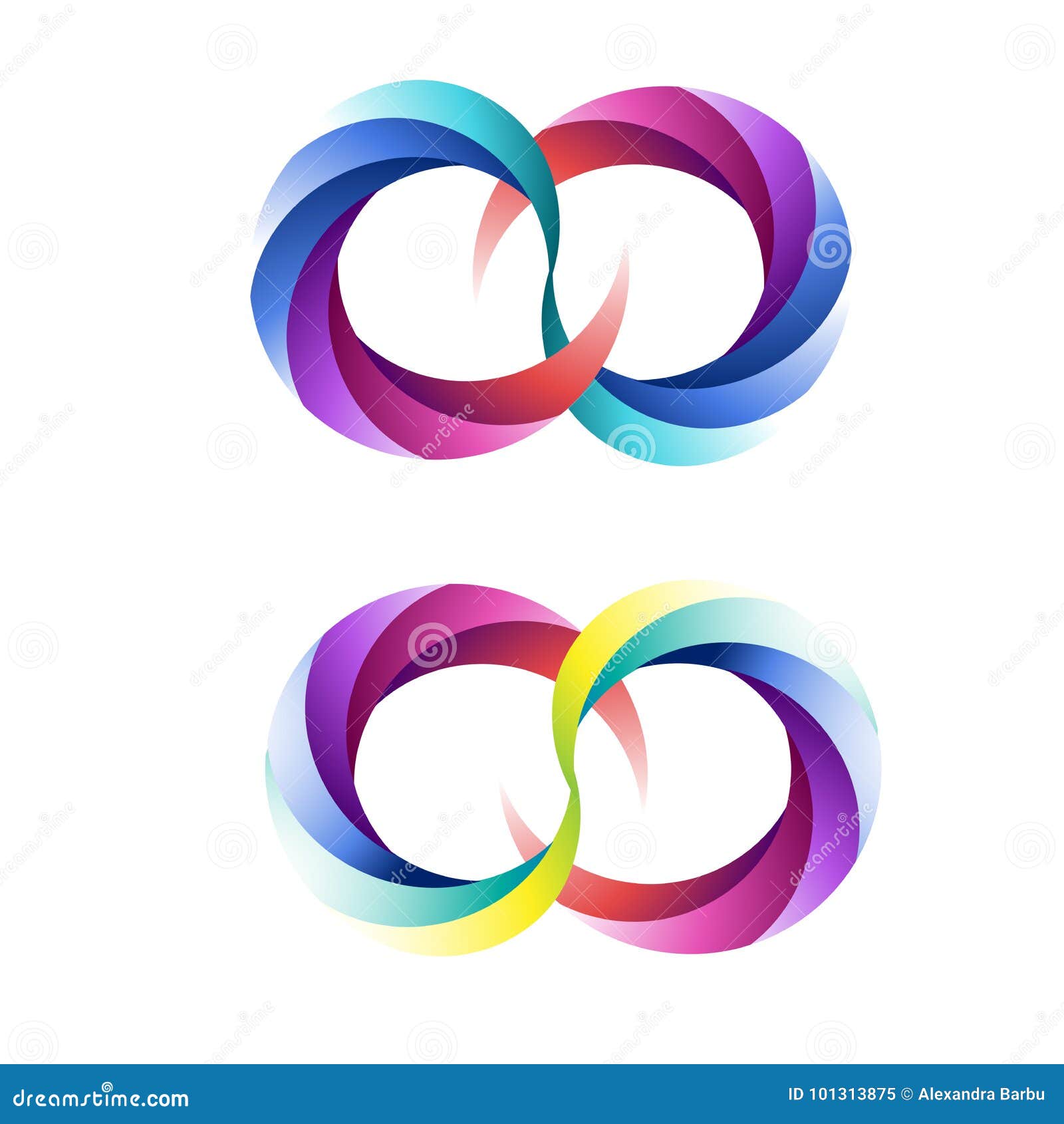 Rainbow Infinity Symbol Spiral Logo Stock Vector - Illustration of line ...