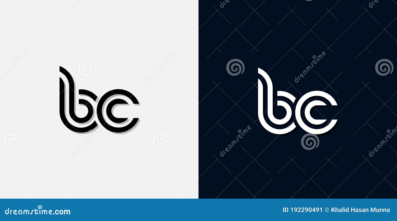 Modern Abstract Initial Letter BC Logo Stock Vector - Illustration of ...