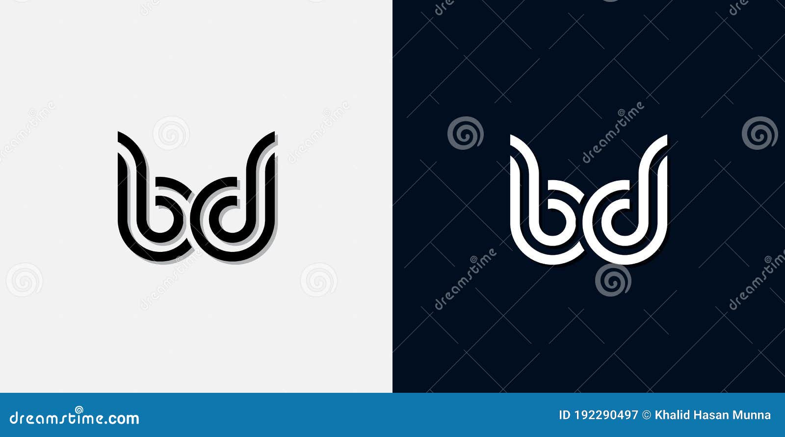 Modern Abstract Initial Letter BD Logo Stock Vector - Illustration of ...