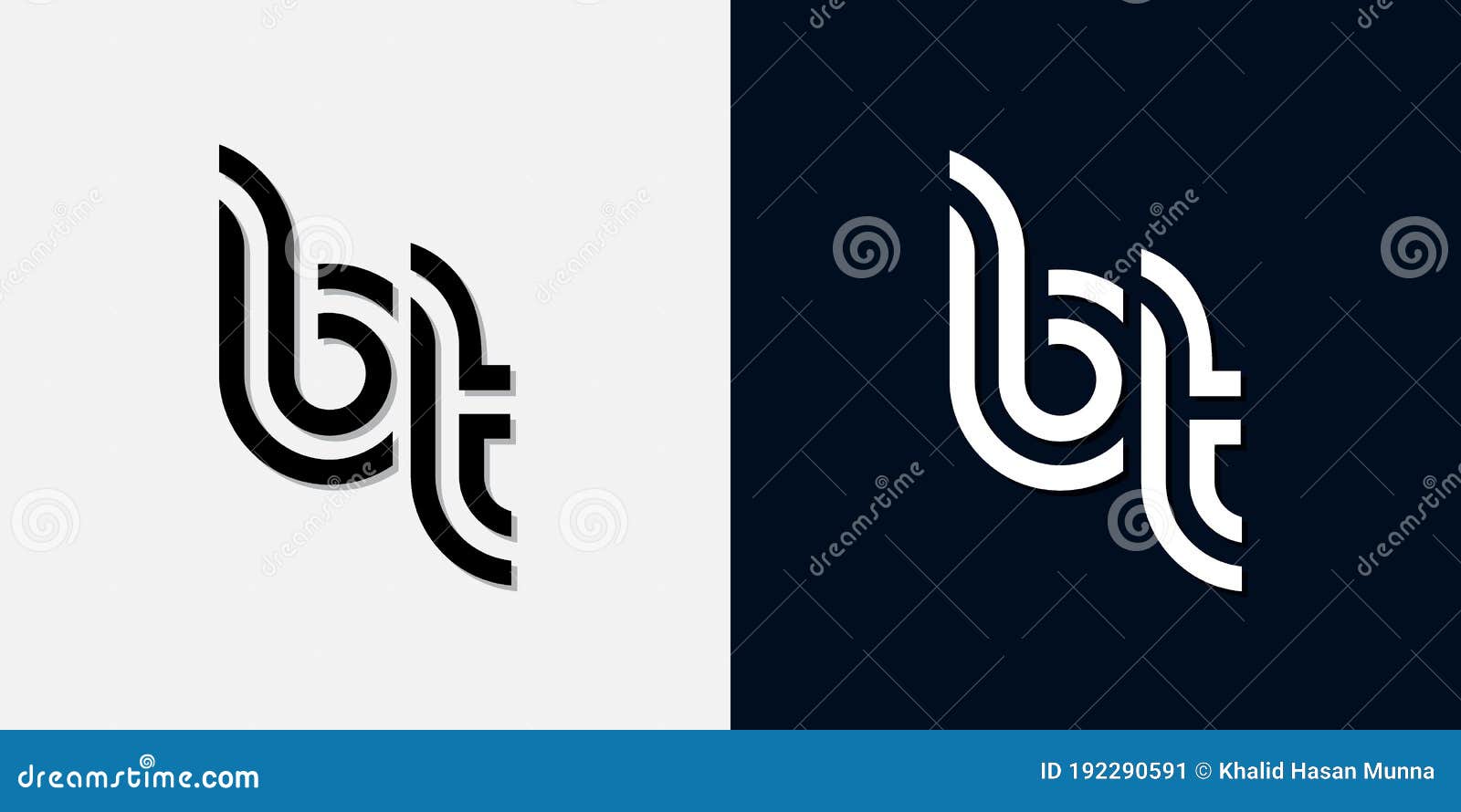 Modern Abstract Initial Letter BT Logo Stock Vector - Illustration of ...