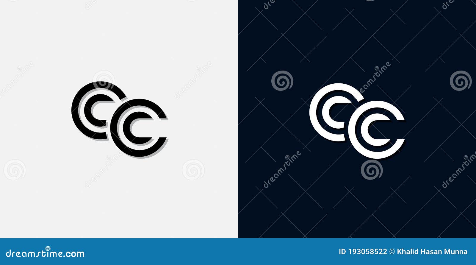 Modern Abstract Initial Letter CC Logo Stock Vector - Illustration of ...