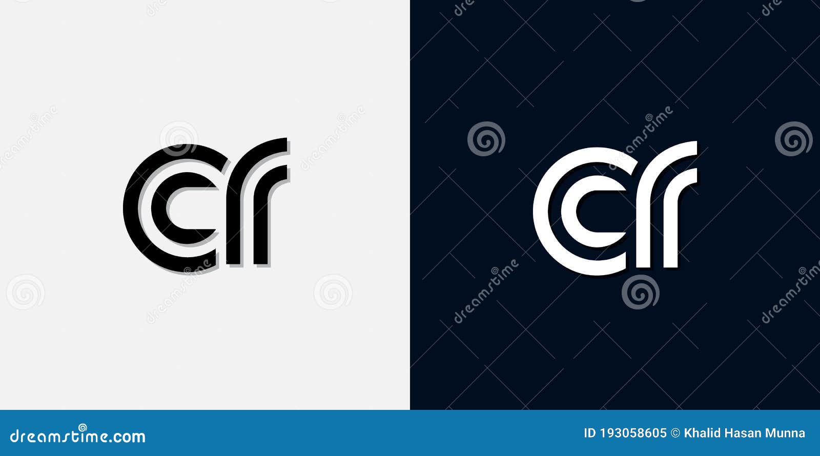Modern Abstract Initial Letter CR Logo Stock Vector - Illustration of ...