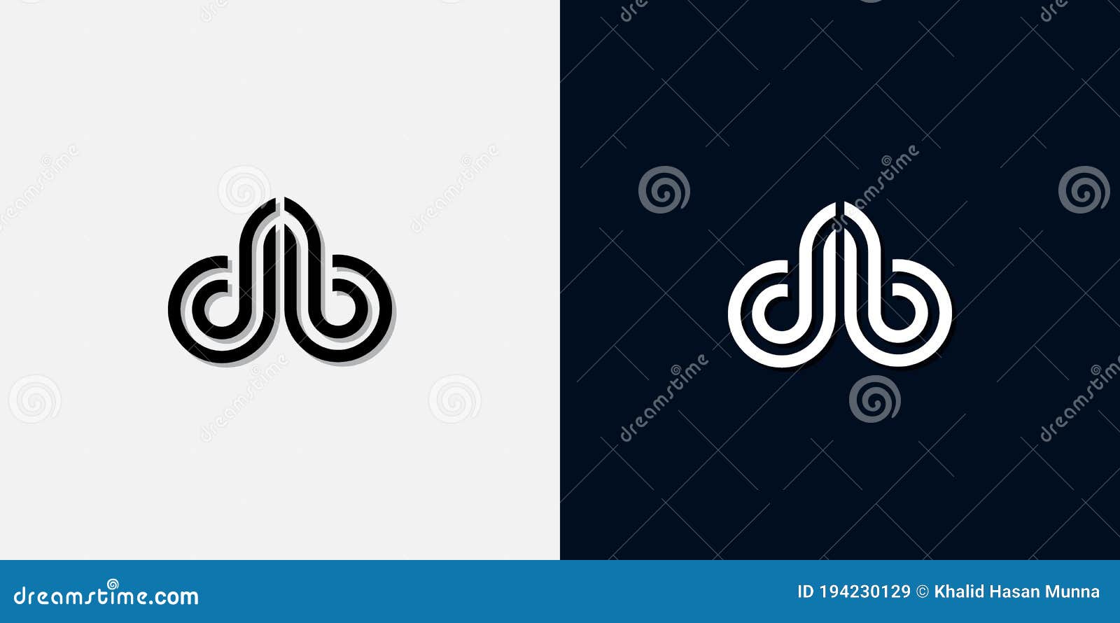 Modern Abstract Initial Letter DB Logo Stock Vector - Illustration of ...