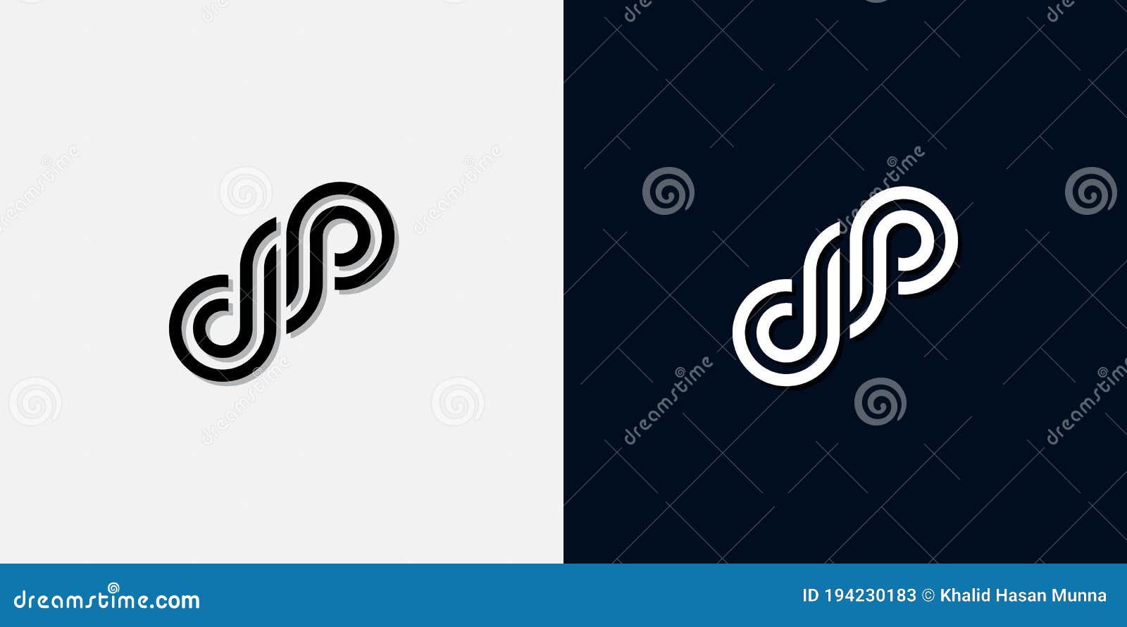 Modern Abstract Initial Letter DP Logo Stock Vector - Illustration of ...