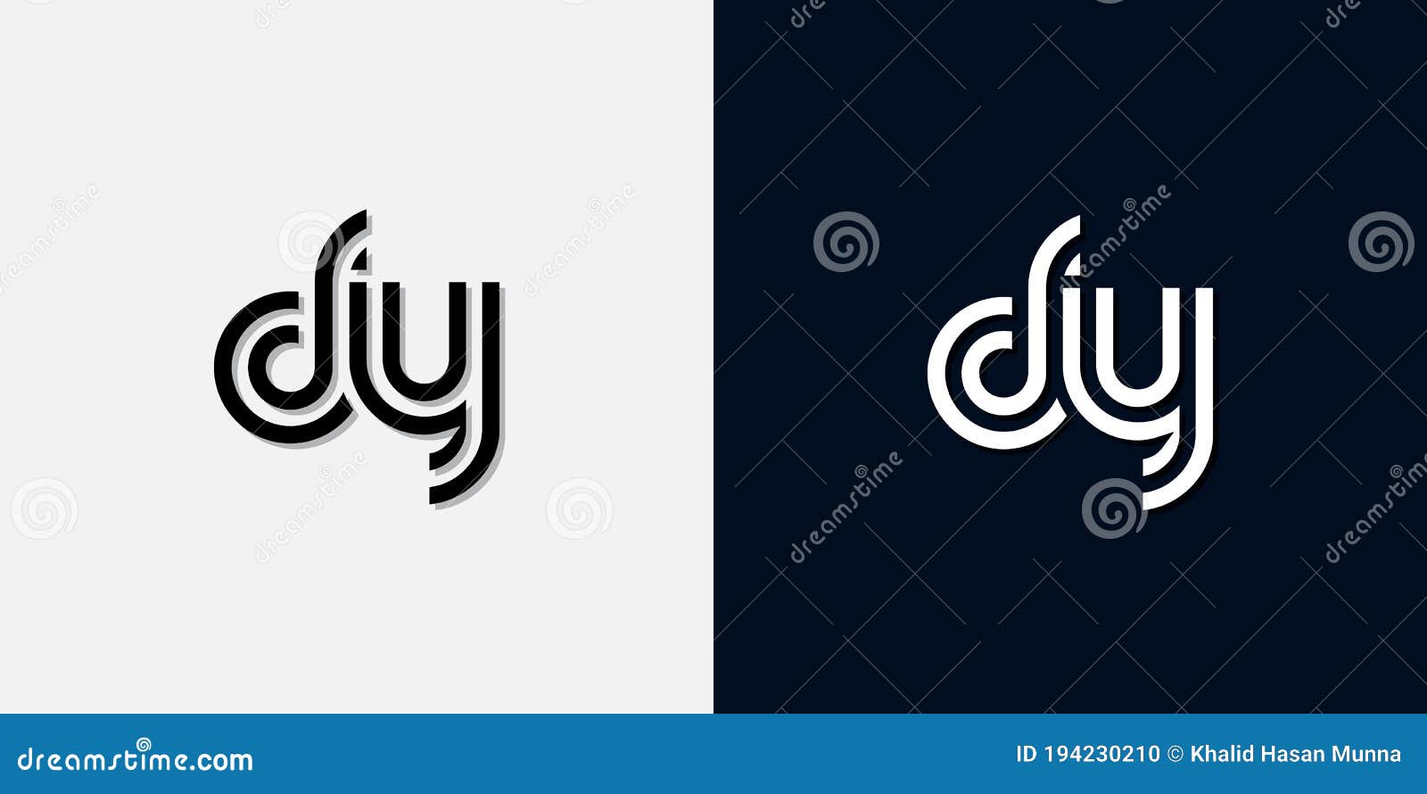 Modern Abstract Initial Letter DY Logo Stock Vector - Illustration of ...