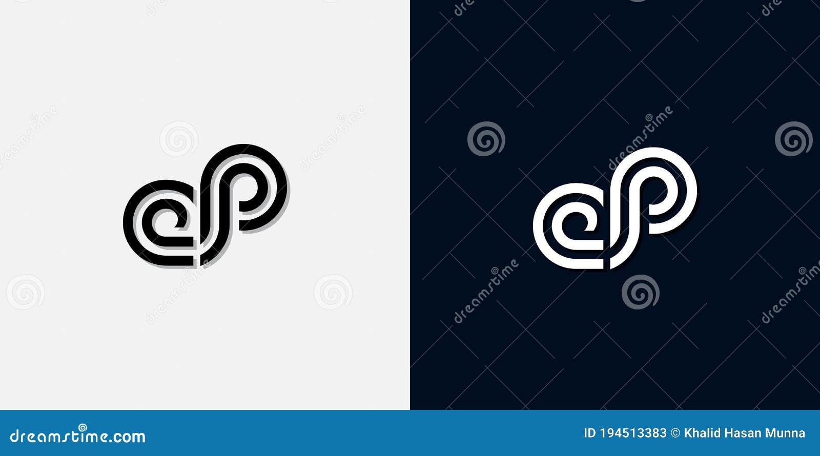 Modern Abstract Initial Letter EP Logo Stock Vector - Illustration of ...