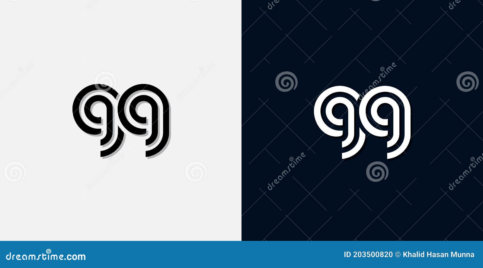 Modern Abstract Initial Letter GG Logo Stock Vector - Illustration of ...