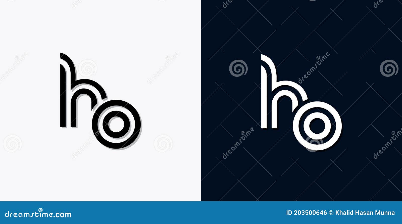 Modern Abstract Initial Letter HO Logo Stock Vector - Illustration of ...