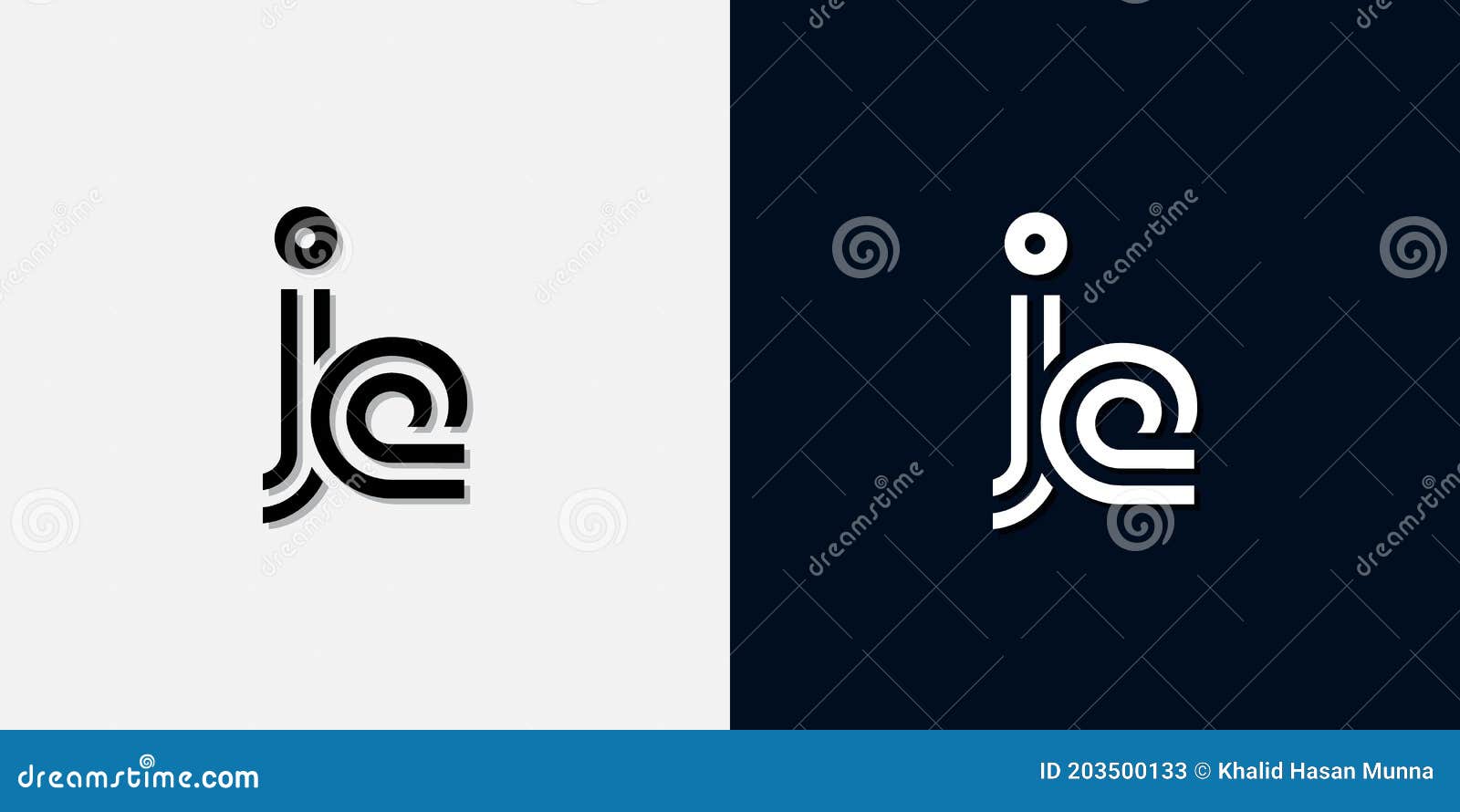 Modern Abstract Initial Letter JE Logo Stock Vector - Illustration of ...