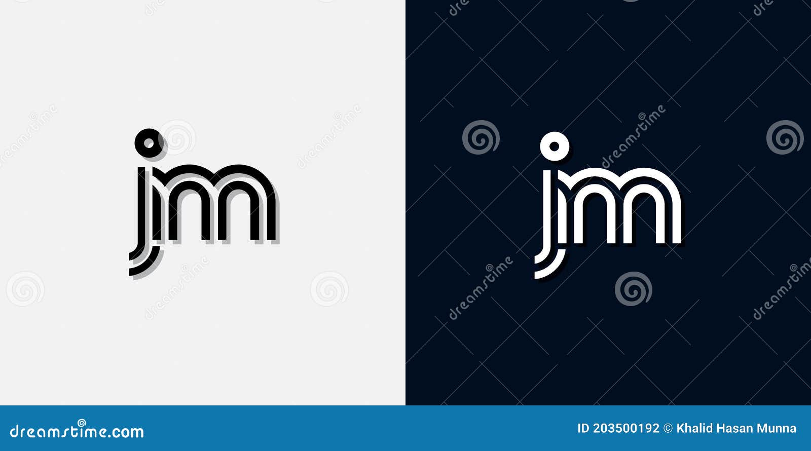 Modern Abstract Initial Letter JM Logo Stock Vector - Illustration of ...