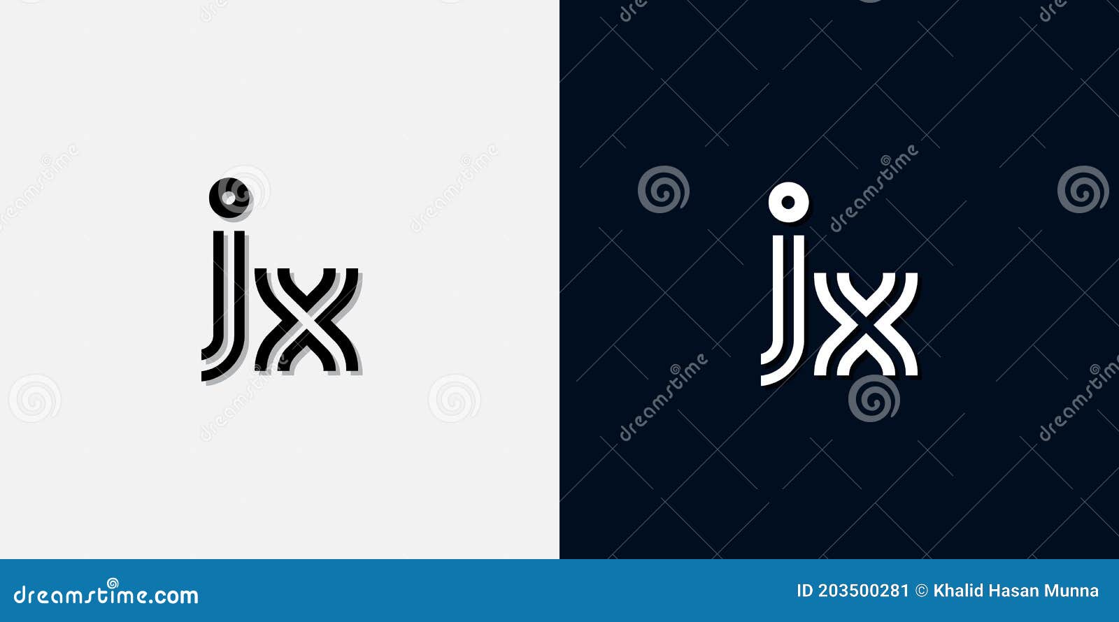 Modern Abstract Initial Letter JX Logo Stock Vector - Illustration of ...