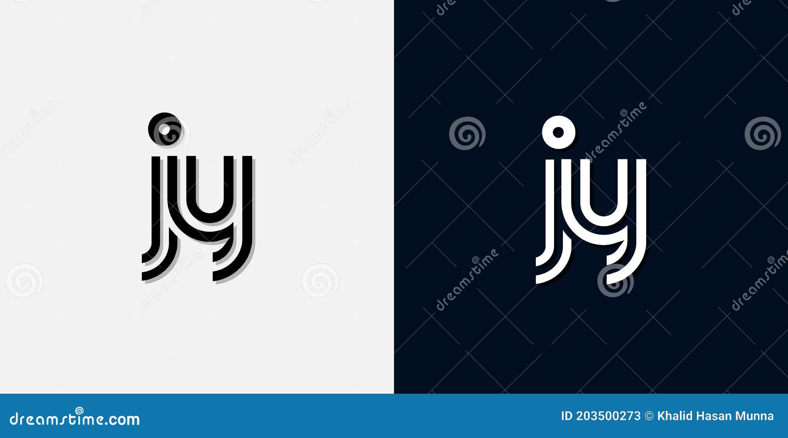Modern Abstract Initial Letter JY Logo Stock Vector - Illustration of ...