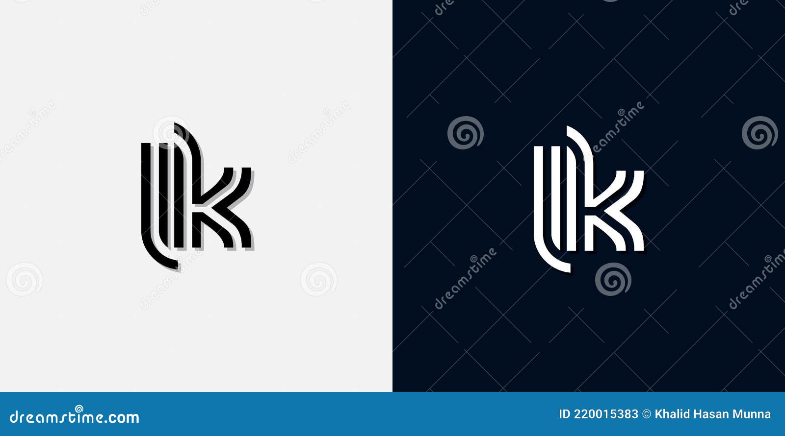 Modern Abstract Initial Letter LK Logo Stock Vector - Illustration of ...