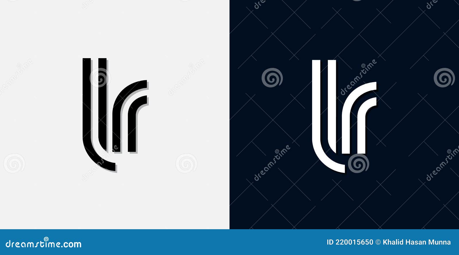 Modern Abstract Initial Letter LR Logo Stock Vector - Illustration of ...