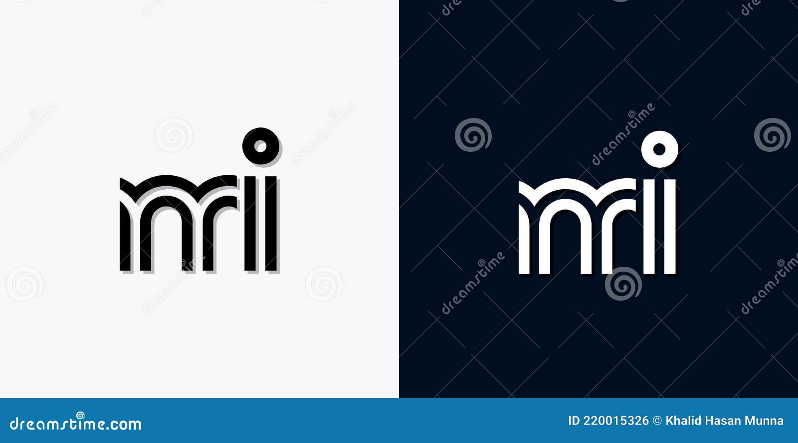 Modern Abstract Initial Letter MI Logo Vector Illustration ...