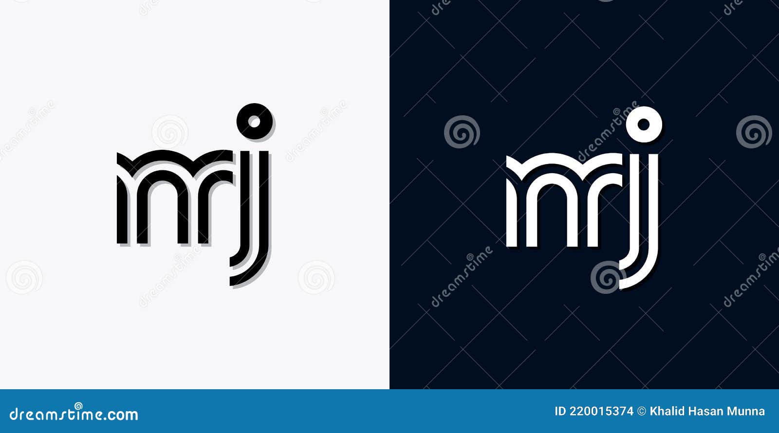 Modern Abstract Initial Letter MJ Logo Stock Vector - Illustration of ...