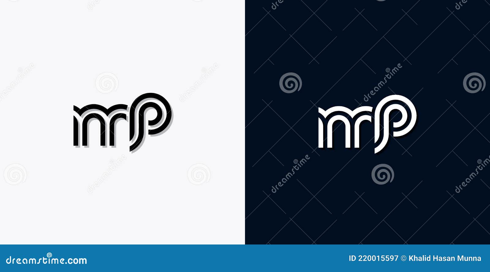Modern Abstract Initial Letter MP Logo Stock Vector - Illustration of ...